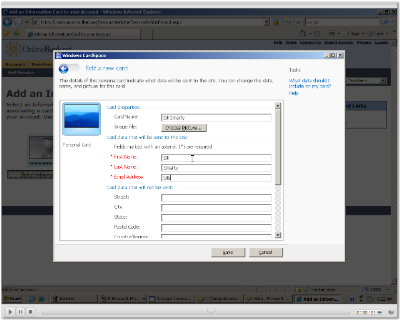 CardSpaces/InformationCard Screencast - Scott Hanselman's Blog
